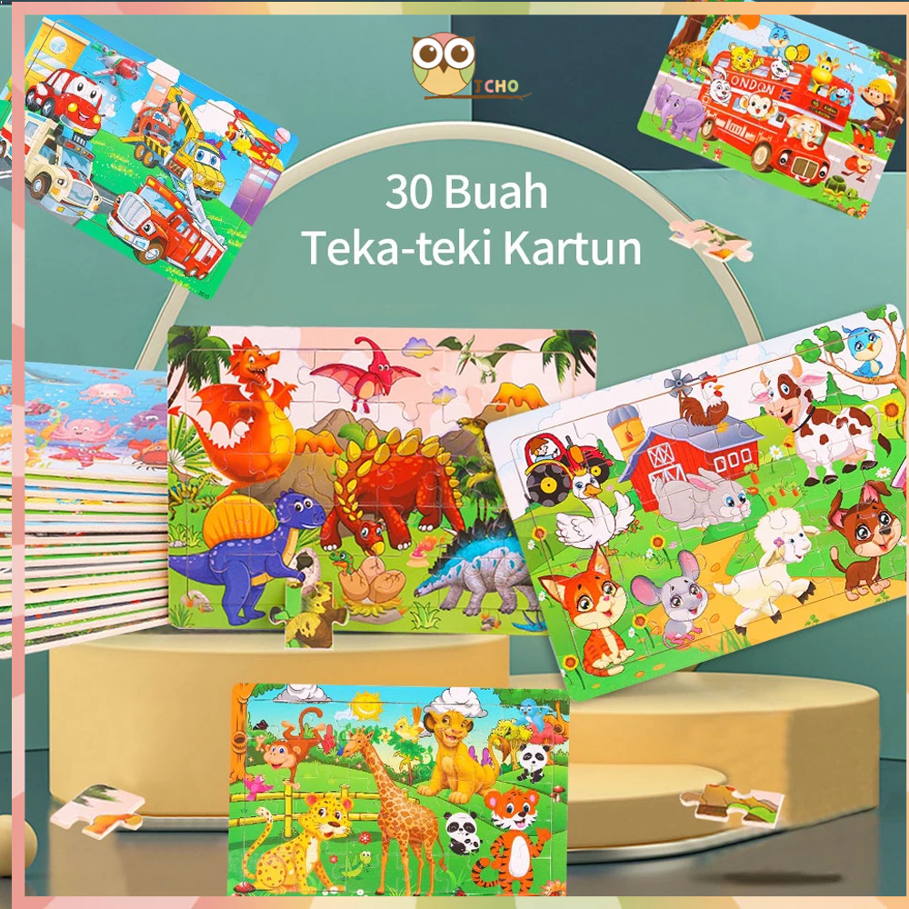 Jual JCHO puzzle kayu mainan edukasi wooden toys mainan anak jigsaw ...