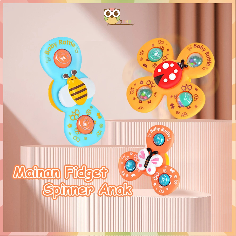 Jual JCHO 3 In 1 Fidget Spinner Baby Mainan Spinner Bayi IQ Angel ...