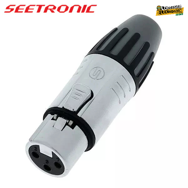 Jual Connector Canon XLR Female 3 Pin SEETRONIC SCMF3 Original Silver | Shopee Indonesia