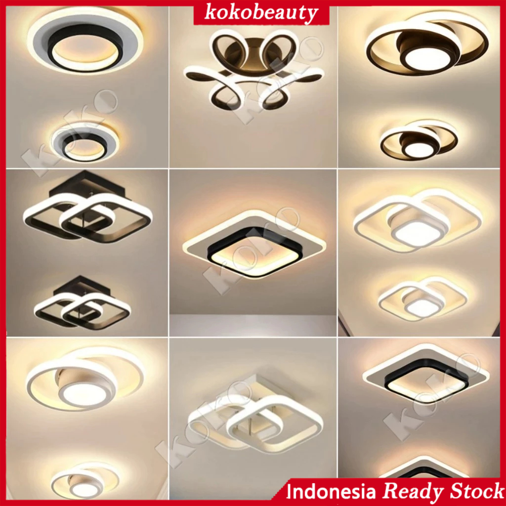 Jual 【Penjual Lokal】3 Colors Lampu Plafon LED Ceiling Light Lampu Hias ...