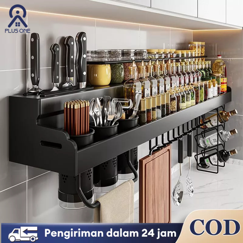 Jual Rak Bumbu Dapur Dinding Kitchen Rak Dapur Rak Sendok Garpu Rack ...