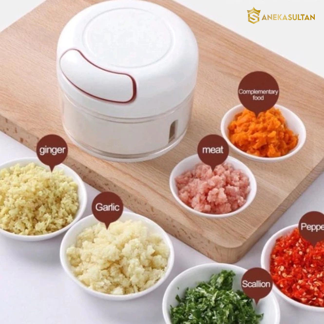 Jual AS Penggiling Daging Sayur Bawang Putih Mini Food Chopper Blender ...