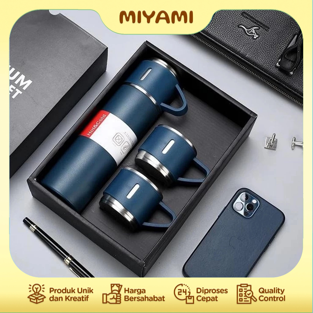Jual Set Termos Sultan Vacuum Flask Premium Cangkir 3 in 1 500 ml ...