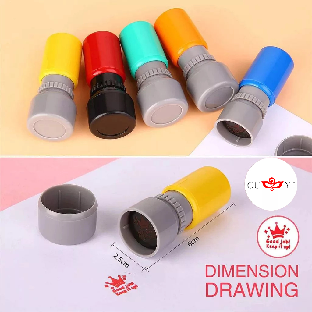 Jual CUYI Gagang Stempel Flash Kilat Warna Ukuran Bulat 23mm HA23 ...