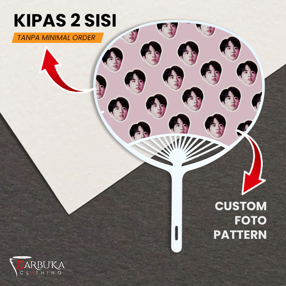 Jual KIPAS CUSTOM FOTO FACE PATTERN BISA PAKE FOTO IDOLA / PRIBADI ...