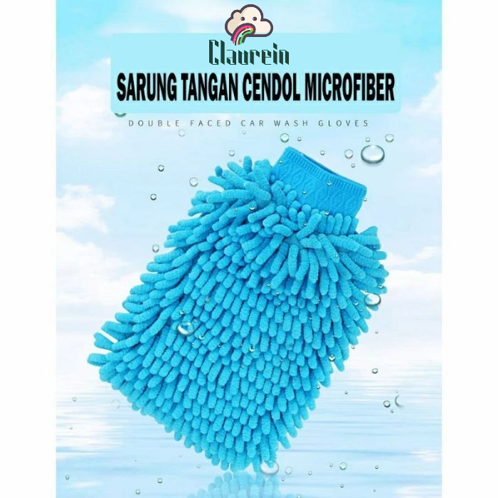 Jual CLAUREIN Sarung Tangan Cendol Microfiber 2 Sisi Lap Kain Alat Pembersih Serbaguna Cuci ...