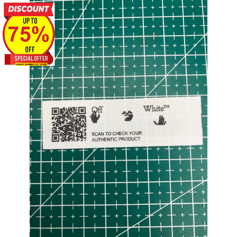 Jual OFF WHITE TAG COTTON RAJUT PRINTING SUPER PREMIUM CO 1X DI KIRIM ...