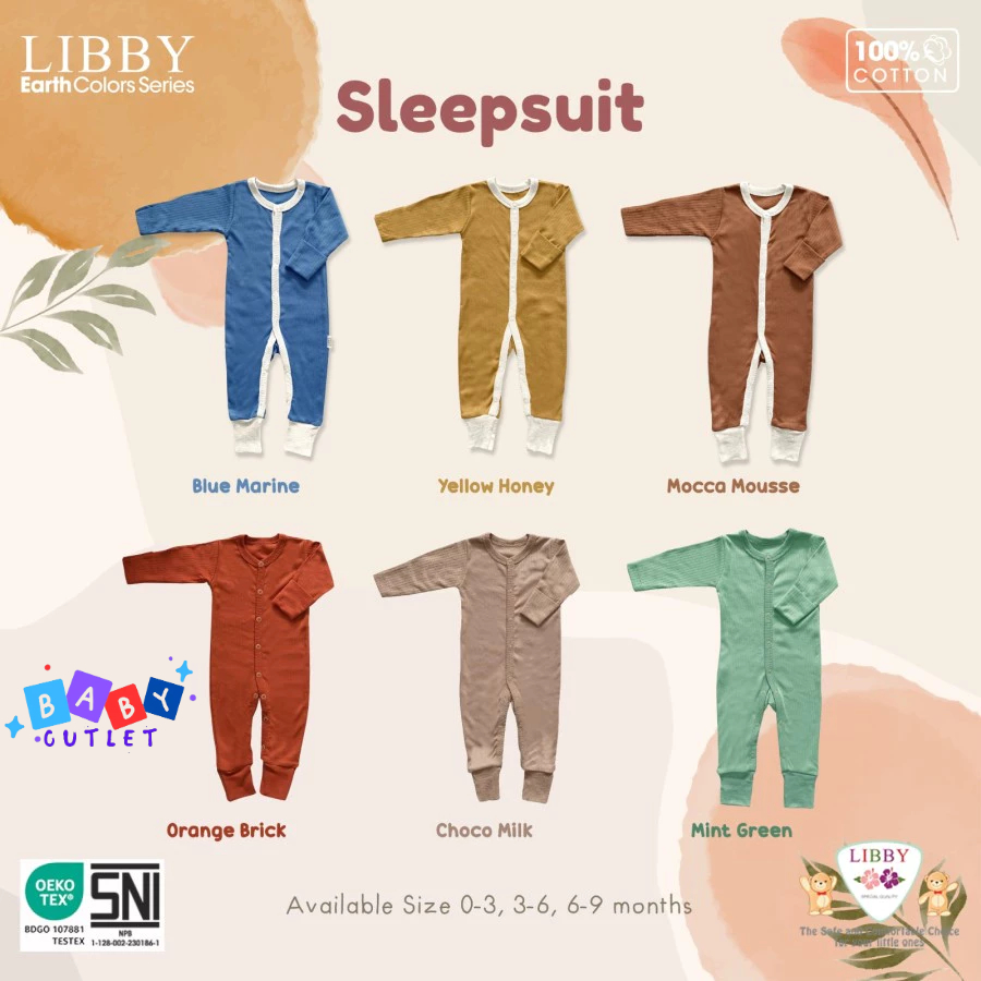 Jual LIBBY Sleepsuit Drop Needle 0-9 Bulan (1 Pcs / Pack) | Shopee ...