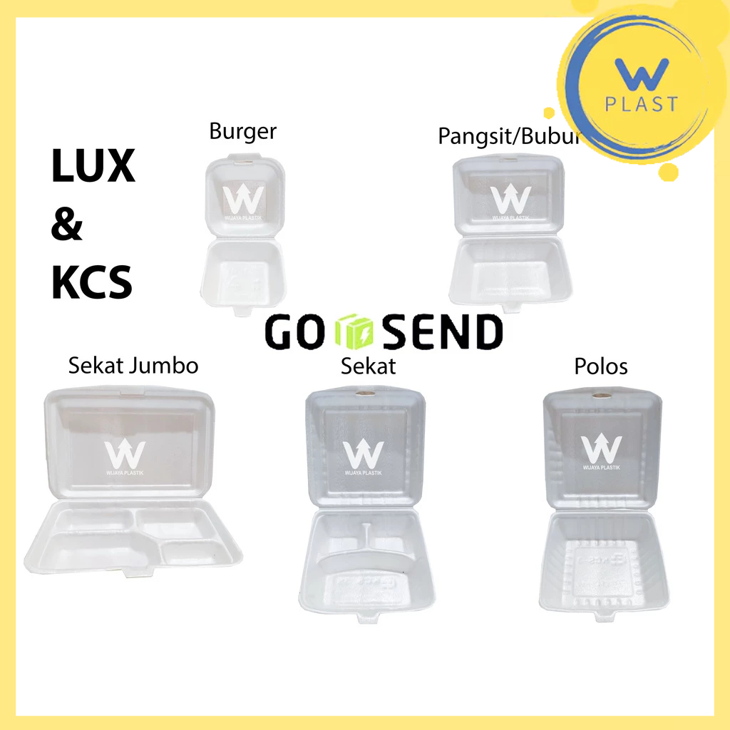 Jual Styrofoam [KCS/LUX] Pangsit/Sekat/Polos/Jumbo/Burger/Tray/Mangkok ...