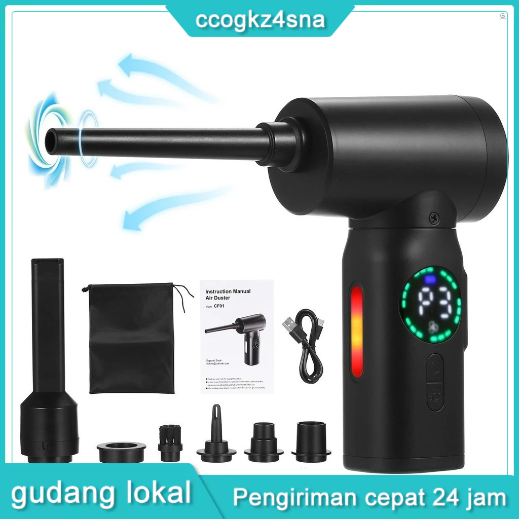 Jual Compressed-Air-Duster--Cleaner With Digital Screen Brush Motor ...