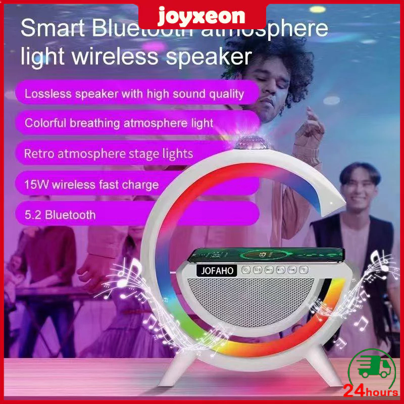 Jual {COD}Speaker Bluetooth LED Ambient Light Wireless Charger Lampu Meja G500/YN-2388A ...