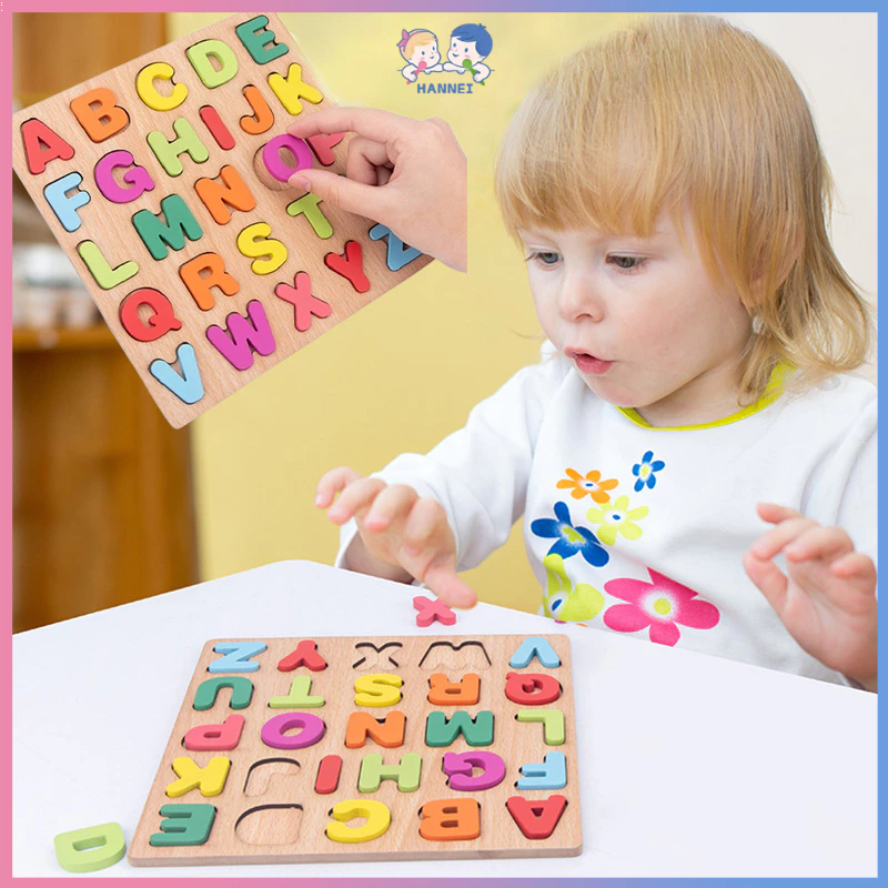 Jual Hannei Mainan Edukasi Bayi Puzzle Anak Kayu Kids Wooden Toy Puzzle ...