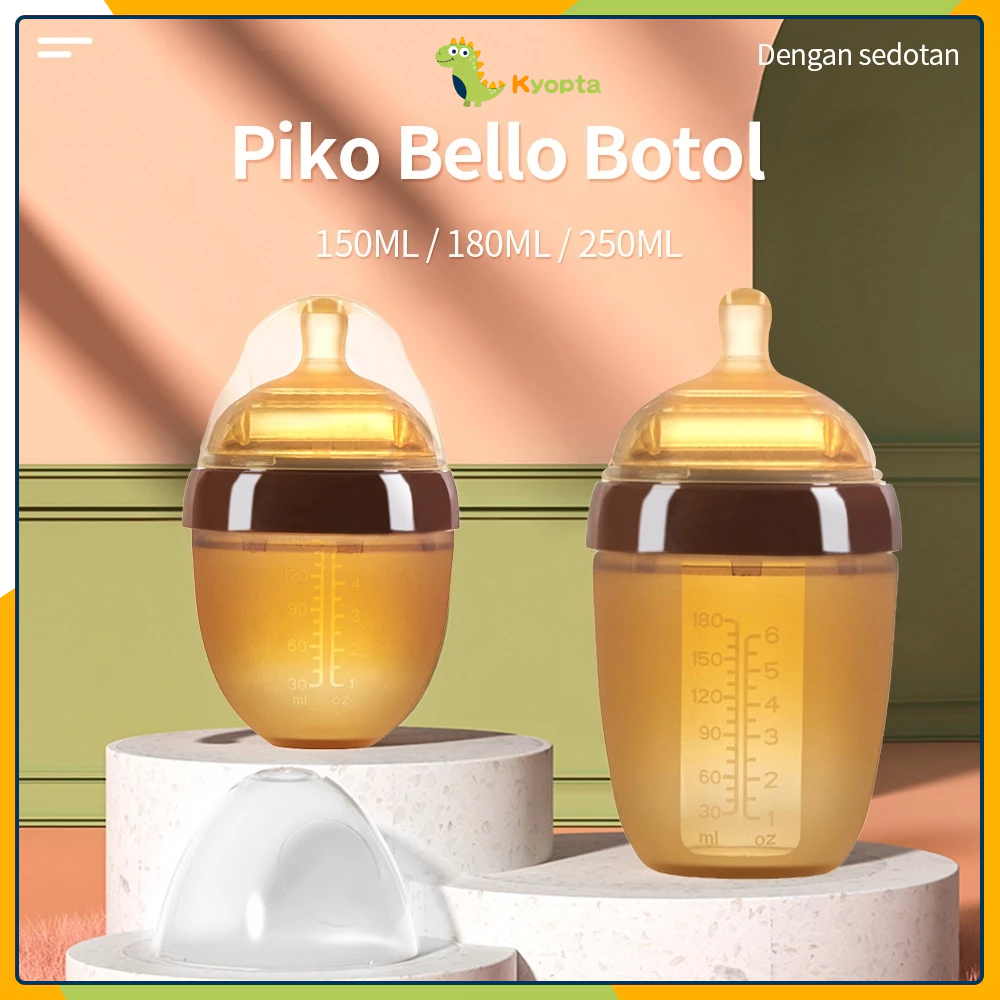 Jual Kyopta Botol susu Bayi Silikon Leher Lebar botol dengan sedotan | Shopee Indonesia