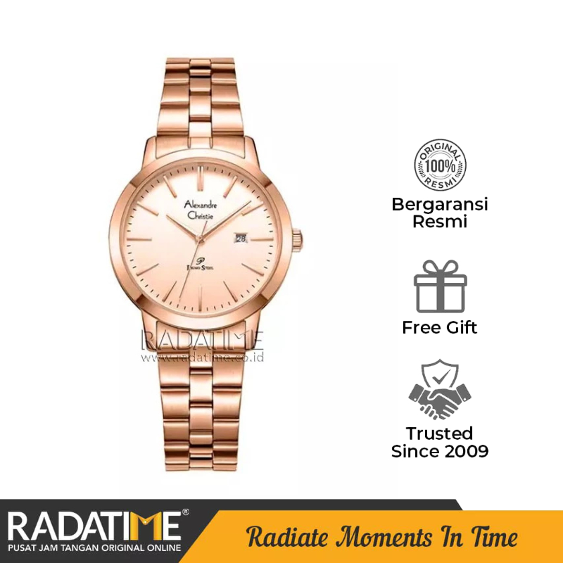 Jual Jam Tangan Wanita Formal Original Alexandre Christie Primo Steel ...