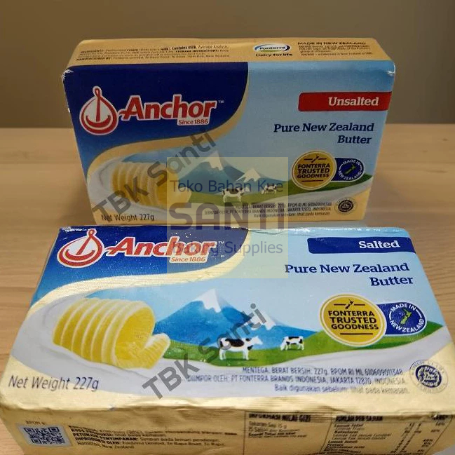 Jual Anchor | Butter Unsalted 200 Gram & Salted 227 Gram | Shopee Indonesia
