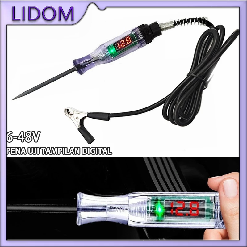 Jual Tespen Digital 6-48V DC Automotive Circuit Tester Kelistrikan ...
