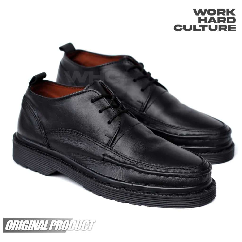 Jual Sepatu Formal Docmart Hitam Kulit Asli Pantofel Kerja Pria ...