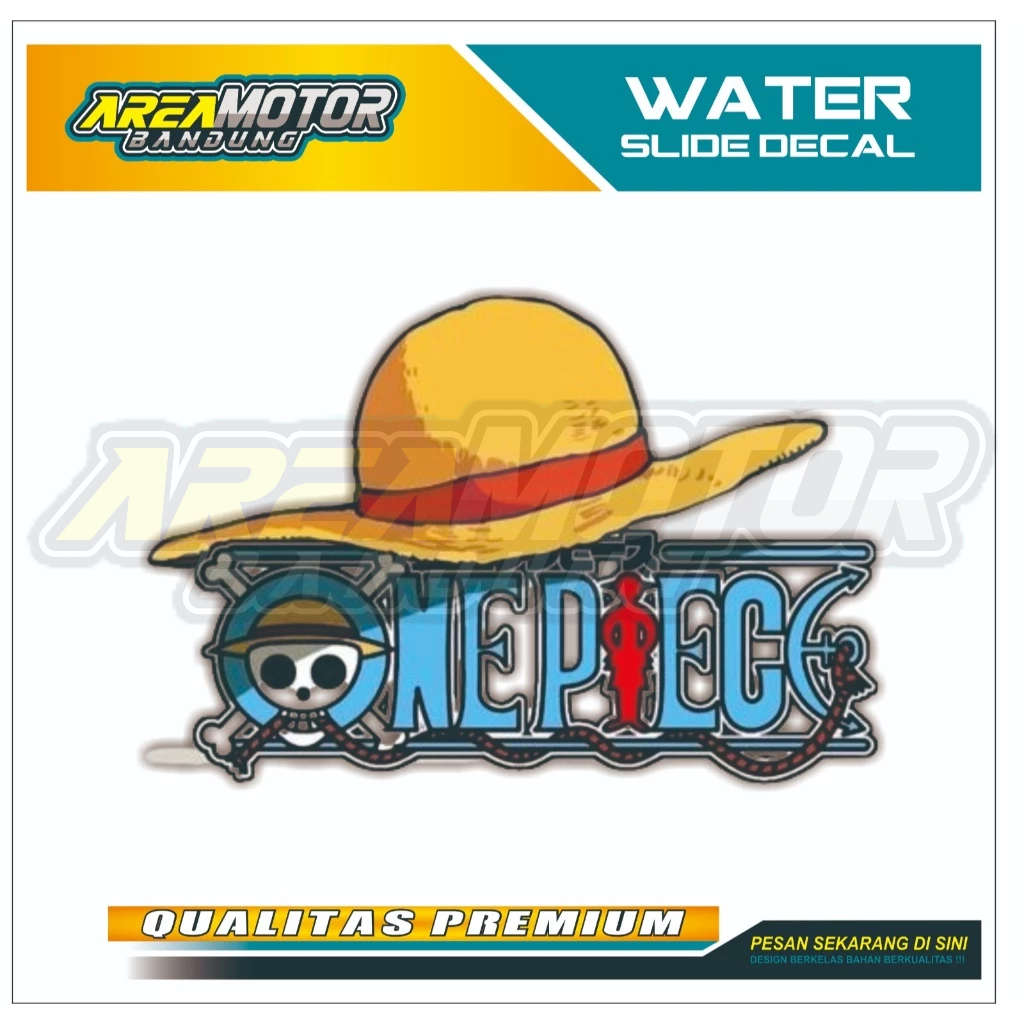 Jual TRANSPARAN WATER SLIDE DECAL ONE PIECE / TRANSPARAN WATER SLIDE ...