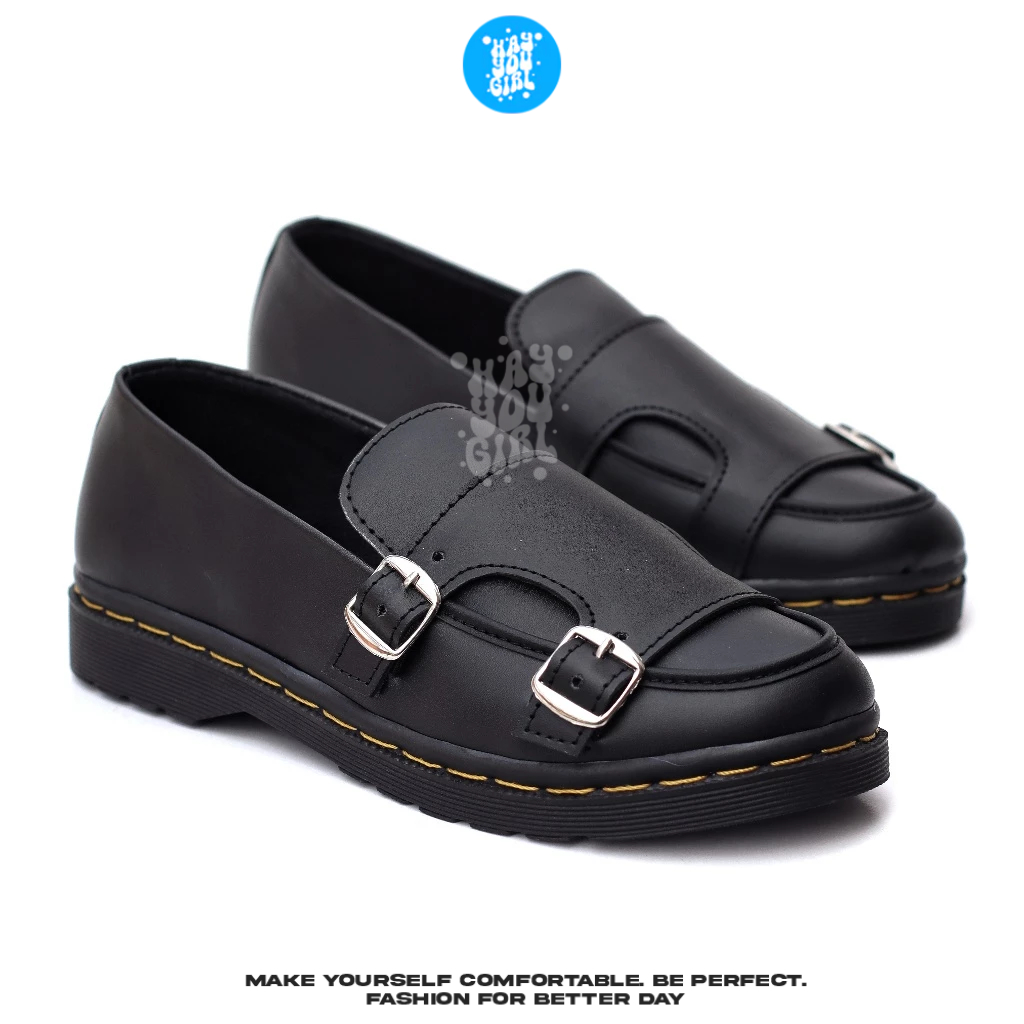 Jual HYG - STEVI Sepatu Loafers Docmart Wanita /Slip On Loafers ...