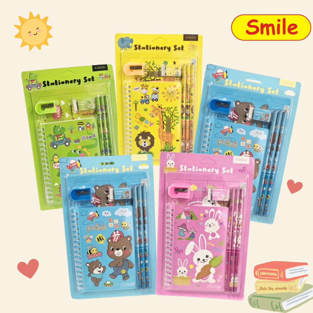 Jual Stationary Set Sekolah Alat Tulis Pensil Book Anak 5 in 1 Giraffe ...