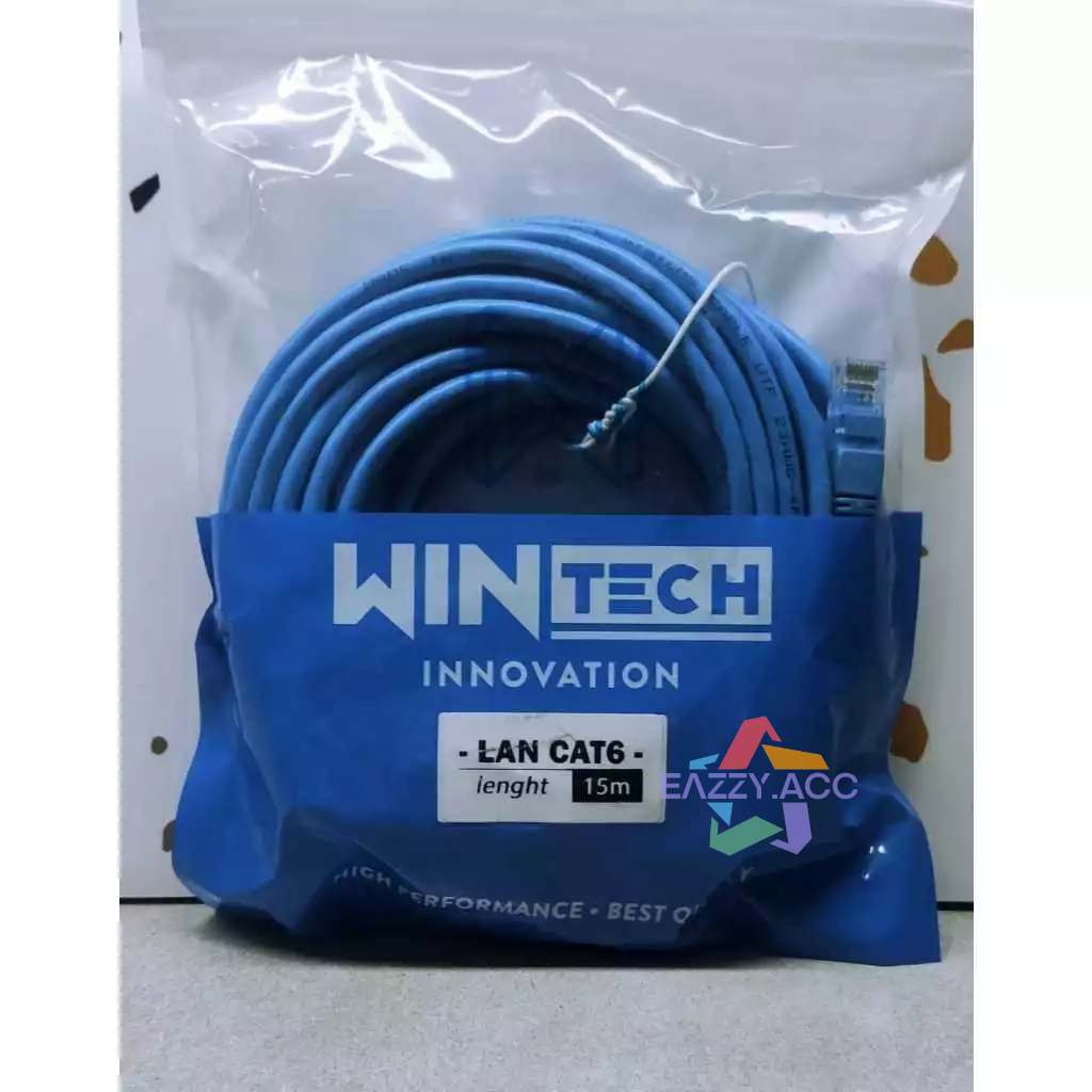 Jual KABEL LAN/UTP RJ45 CAT 6 WINTECH 15 METER | Shopee Indonesia