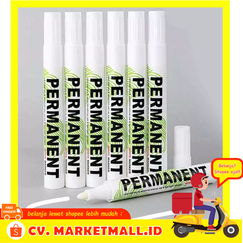 Jual Market Mall - Spidol Ban Putih Permanen 2mm Tahan Air Tanda Ban ...