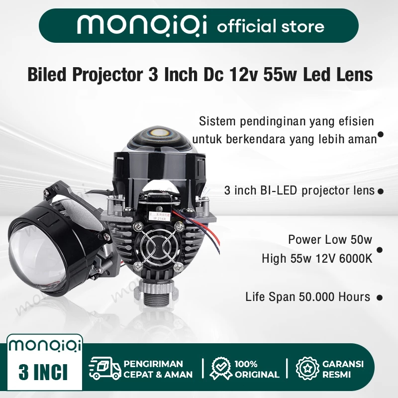Jual Monqiqi Biled Projector 3 Inch DC 12V 45W / Lensa Projector Blue Lens | Shopee Indonesia