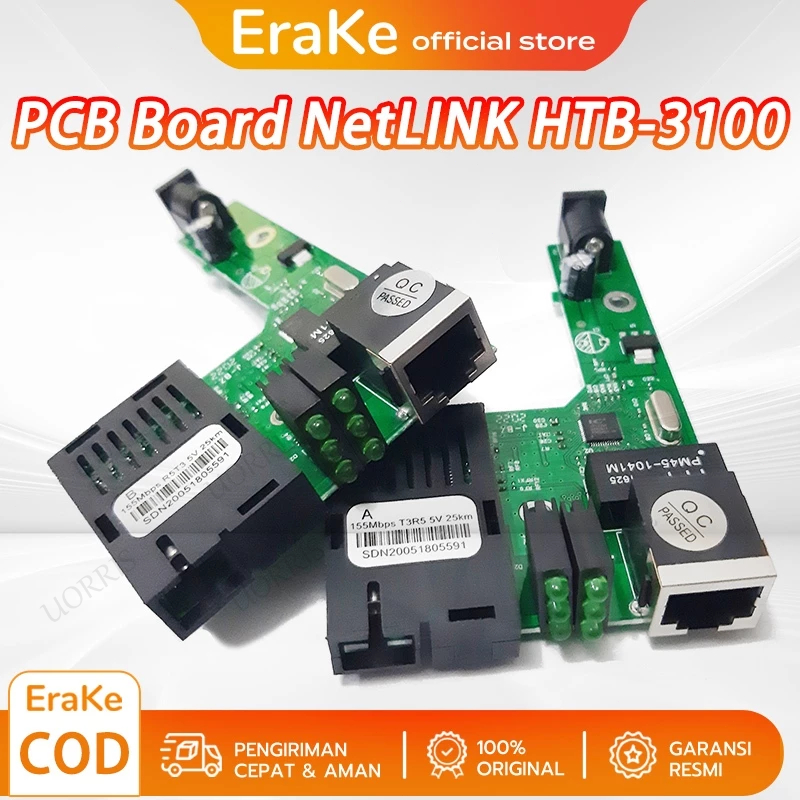 Jual PCB Board NetLINK HTB-3100 A+B Fiber Optic Optical Media Converter ...