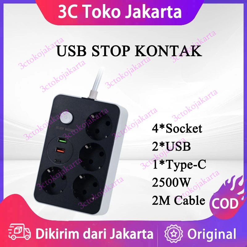 Jual STOP KONTAK SMART USB SOCKET POWER STRIP 6USB 3 POWER SOCKET | Shopee Indonesia