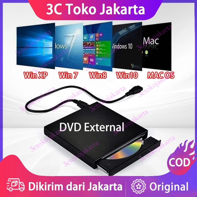 Jual DVD external /dvd external laptop /Portable DVD Writer DVD/CD/VCD ...