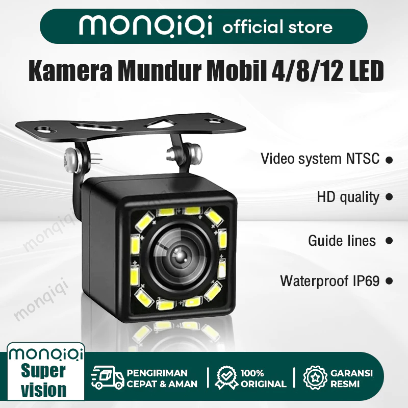 Jual Monqiqi Camera Belakang Mobil 4/8/12LED Universal | Shopee Indonesia
