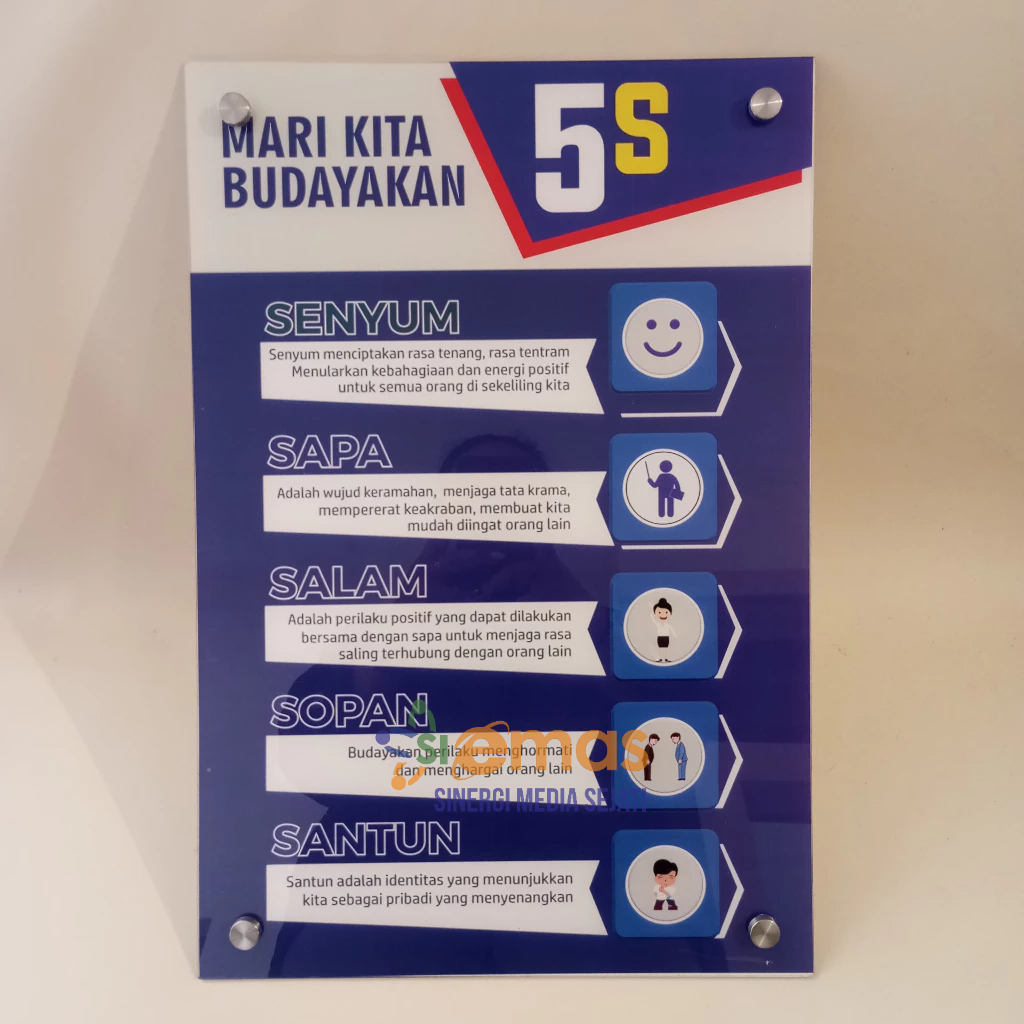 Jual Akrilik Poster Budayakan 5S | Akrilik Poster Kesehatan | Shopee ... Jual Akrilik Poster Budayakan 5S | Akrilik Poster Kesehatan | Shopee ...