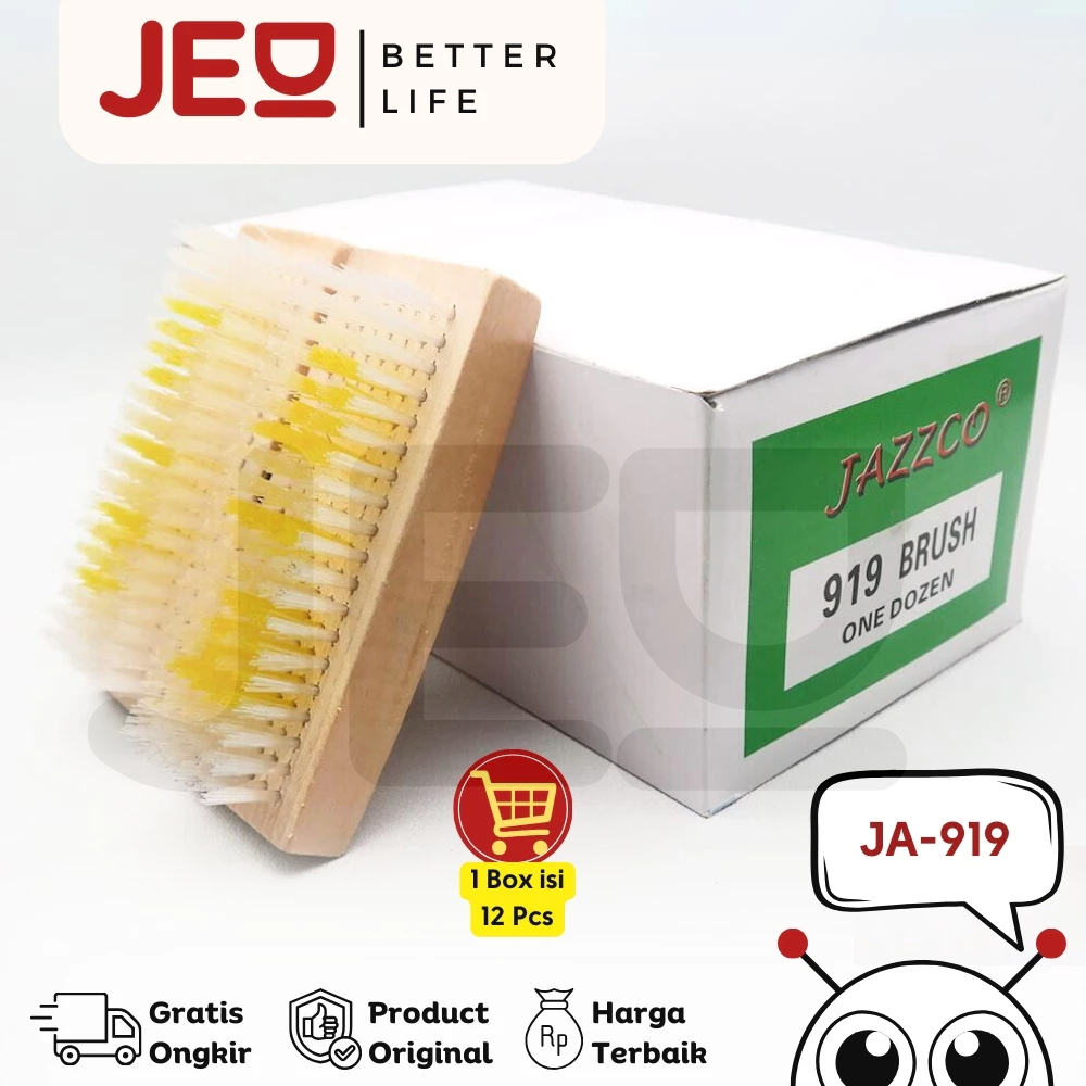 Jual 1 Box (12 pcs) Sikat Kayu Serbaguna / Sikat Cuci Baju / Sikat ...