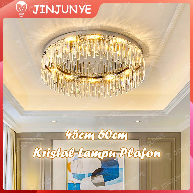 Jual Lampu Gantung Kristal Ruang Tamu Lampu Plafon Lampu Hias Minimalis ...