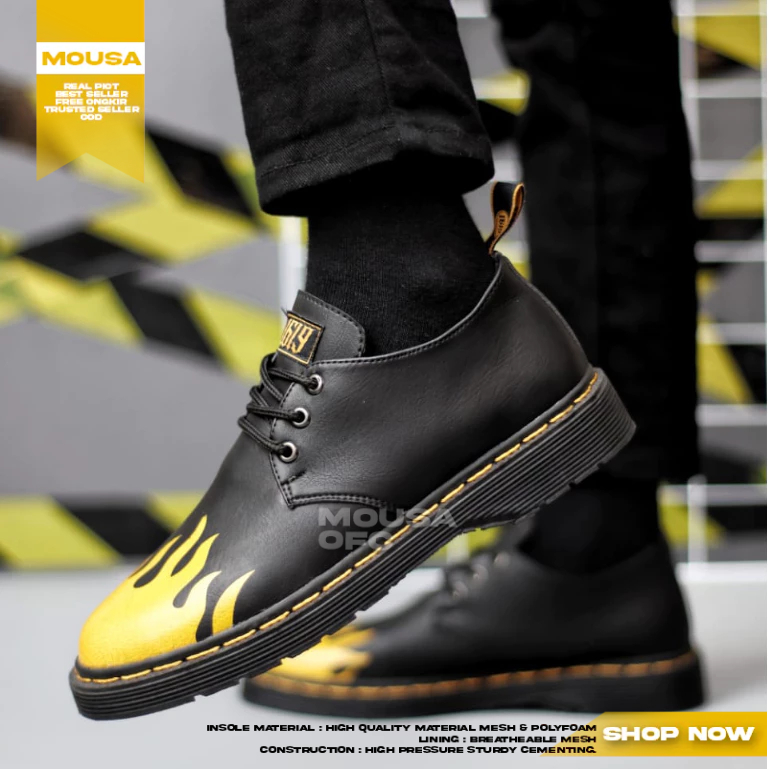 Jual Sepatu Docmart Pria Low Boots Formal Fashion Pria | Shopee Indonesia