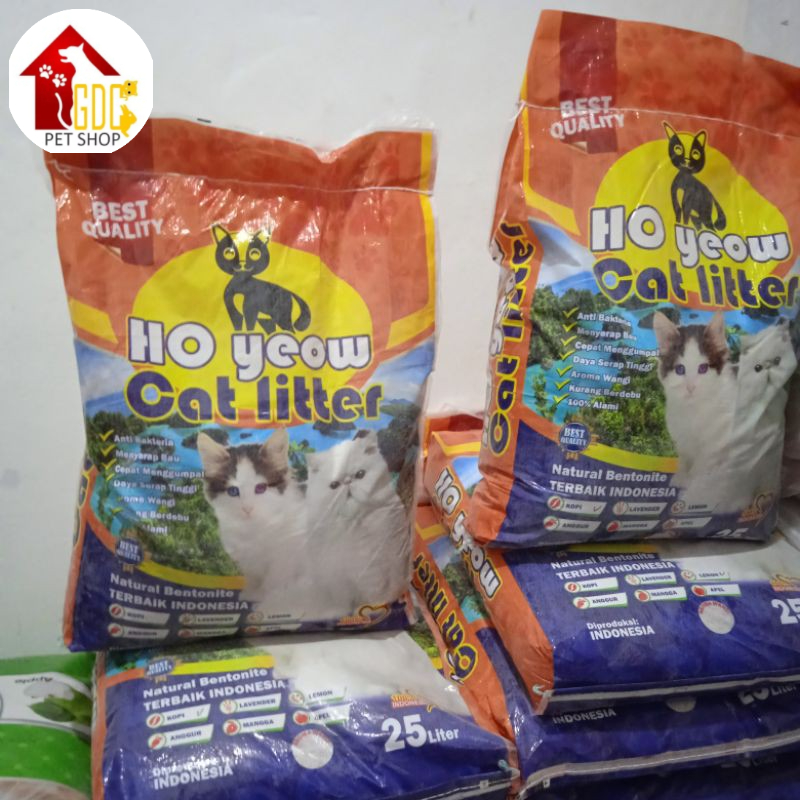 Jual Pasir Kucing Ho Yeow 25Liter - Pasir Gumpal Wangi Mirip Mantoel ...