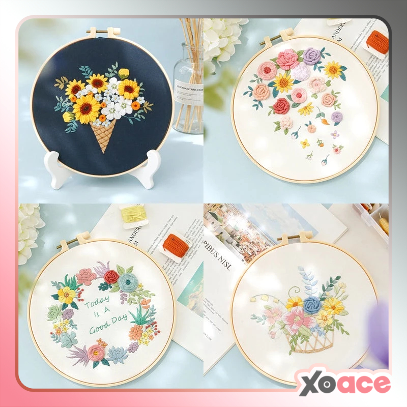 Jual Set Sulam Tangan Pola Pemula Lukisan Hand Embroidery Stater Kit ...