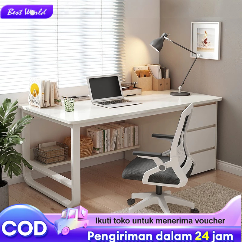Jual Meja Kantor Dengan Laci 140cm meja belajar Meja komputer Meja ...