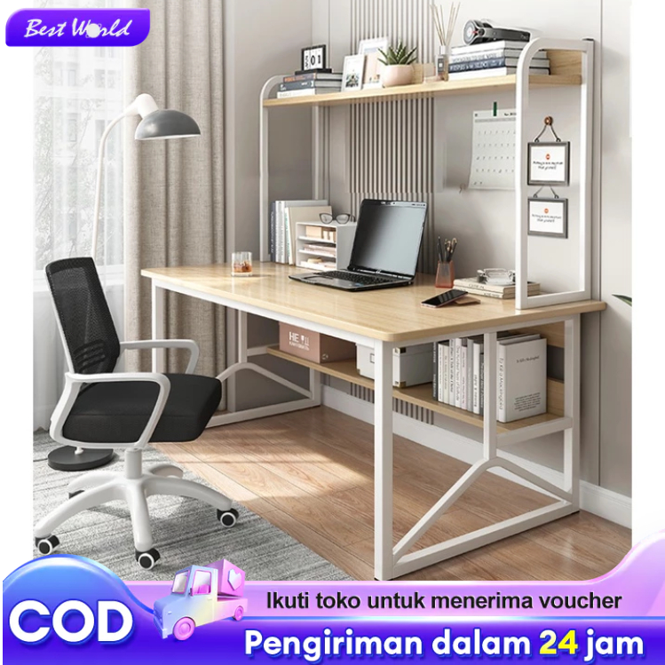 Jual Meja Belajar Serbaguna / Rak Tingkat 120CM / Meja Kantor Minimalis ...
