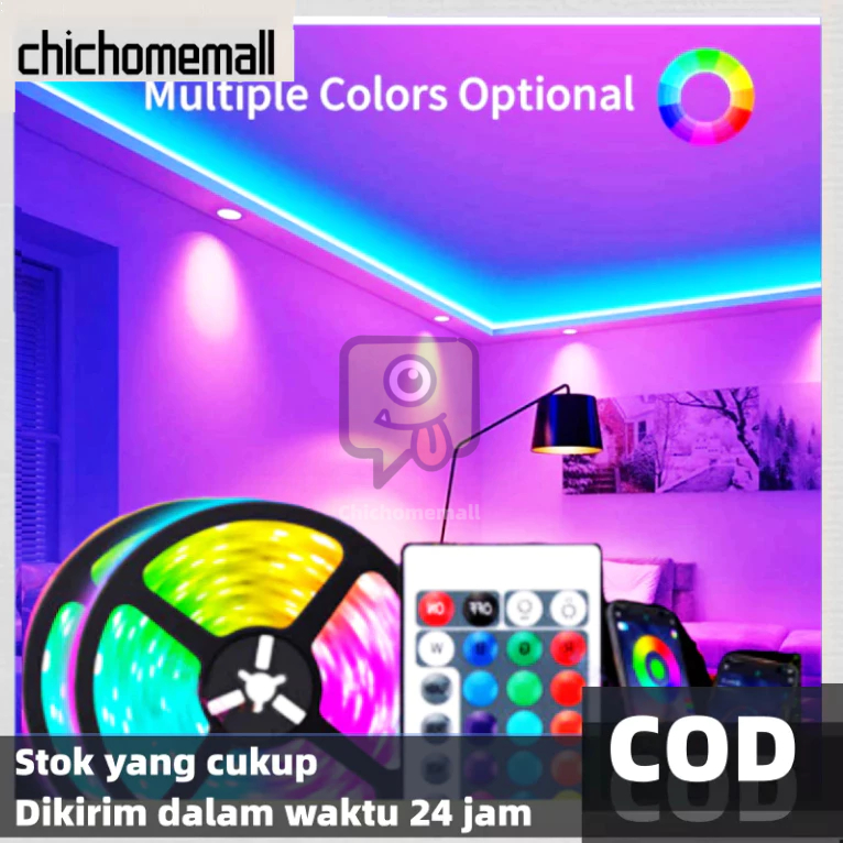 Jual [COD]Lampu LED Strip RGB Full Set 5/10/15/20 Meter Warna warni ...