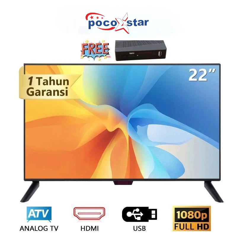 Jual POCOSTAR TV LED 22 inch Smart TV Televisi With STB(SMART-W22ANEW ...