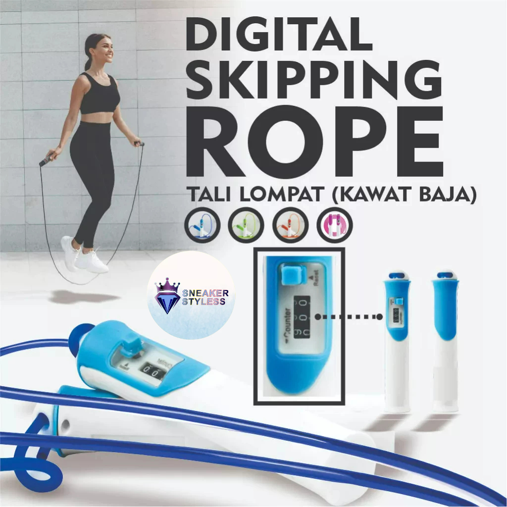 Jual Skipping Digital Rope Quality SS219 Lompat Tali Bahan Kawat ...