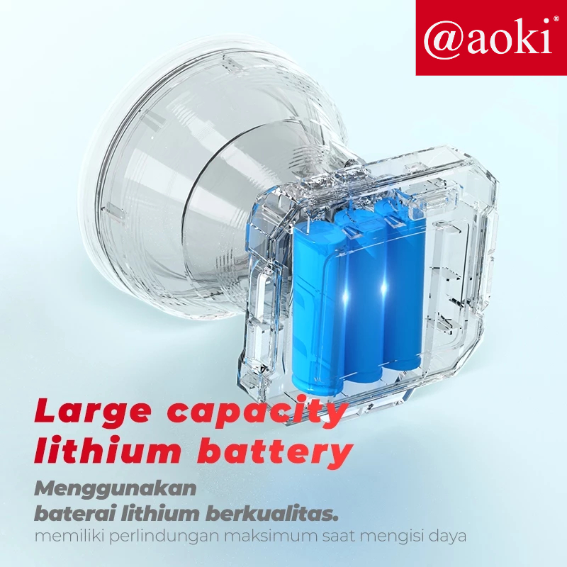 Jual AOKI Senter Kepala 40W 60W cahaya terang USB type C baterai ...