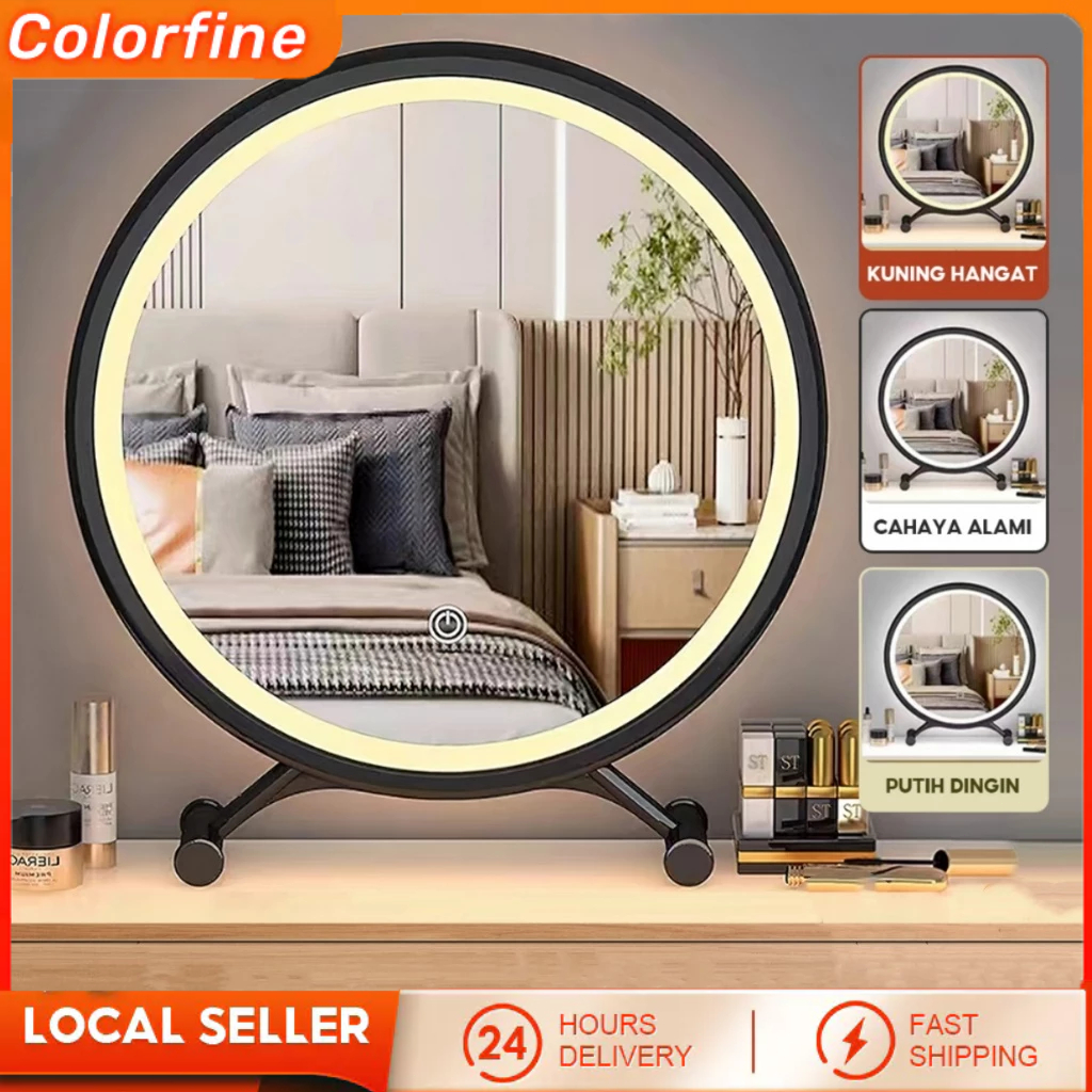 Jual Cermin Rias Lampu LED Cermin Rias Bulat Cermin Minimalis Makeup ...