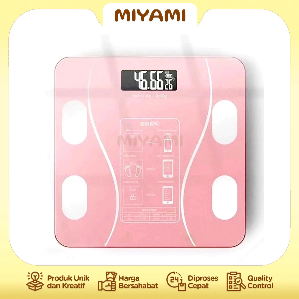 Jual Timbangan Badan Digital Body Fat Monitor With APP Smart Weight ...