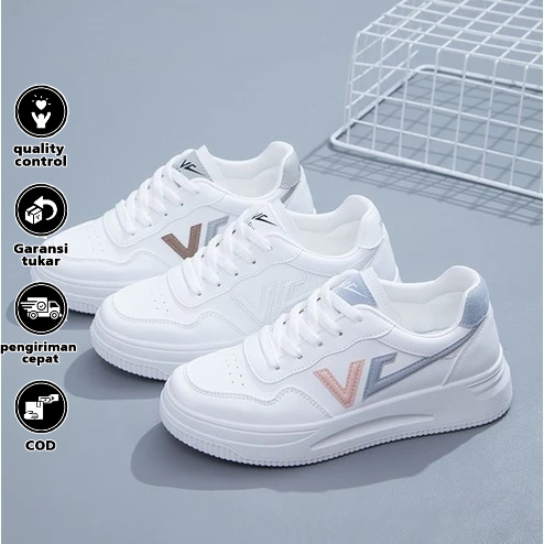 Jual Sepatu Wanita Sneakers Kets Bertali Kasual Fashion Shoes Anti Slip ...