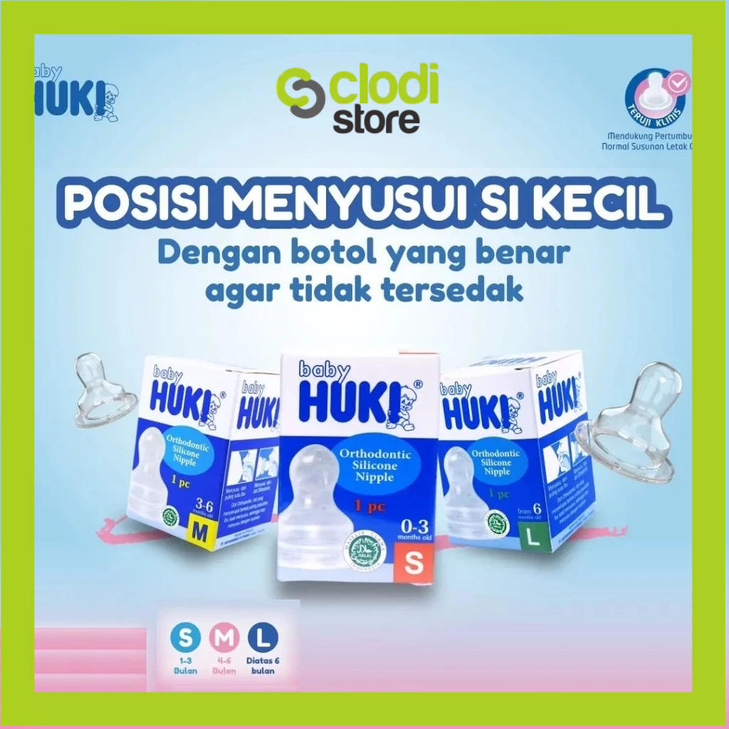 Jual Dot Huki Gepeng Orthodontic Silicone Nipple Ukuran S M L isi ...