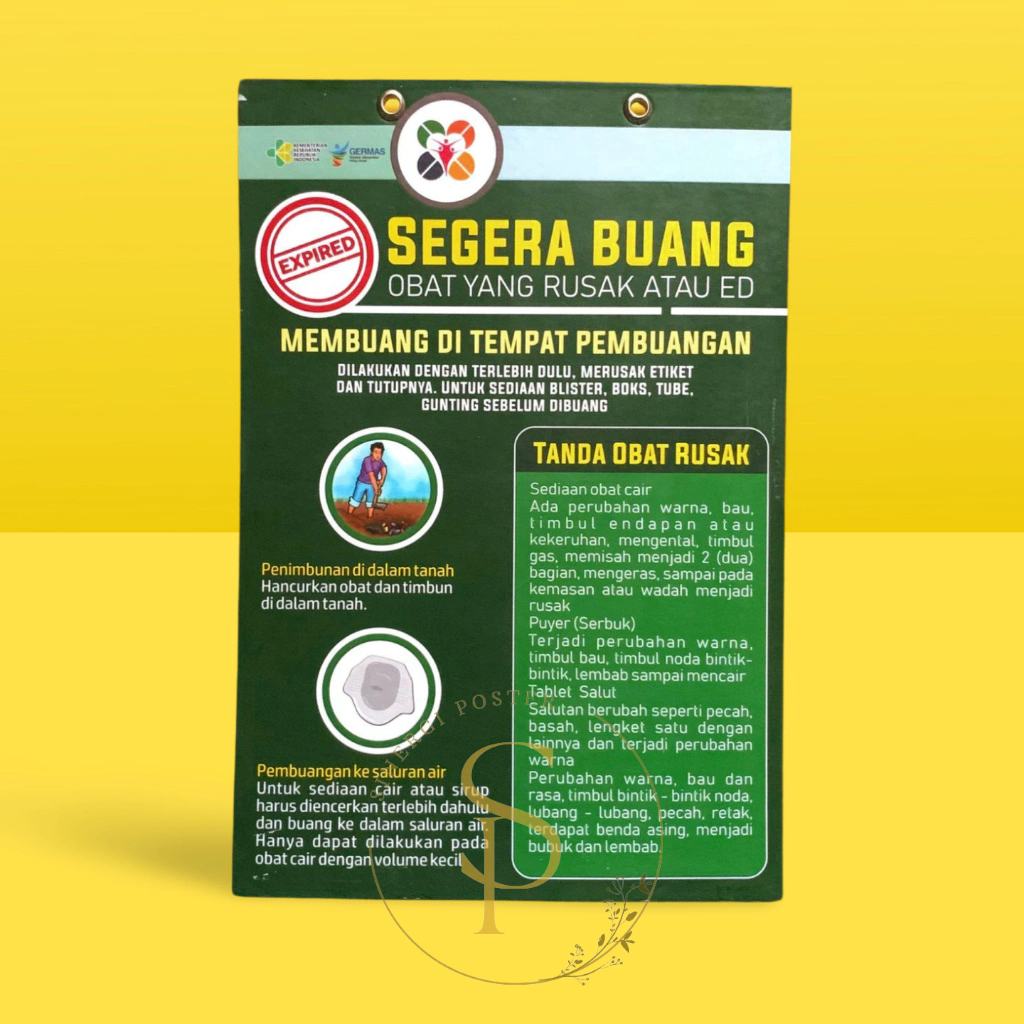 Jual Poster Gantung | Hard Poster Segera Buang Obat Rusak | Poster ...