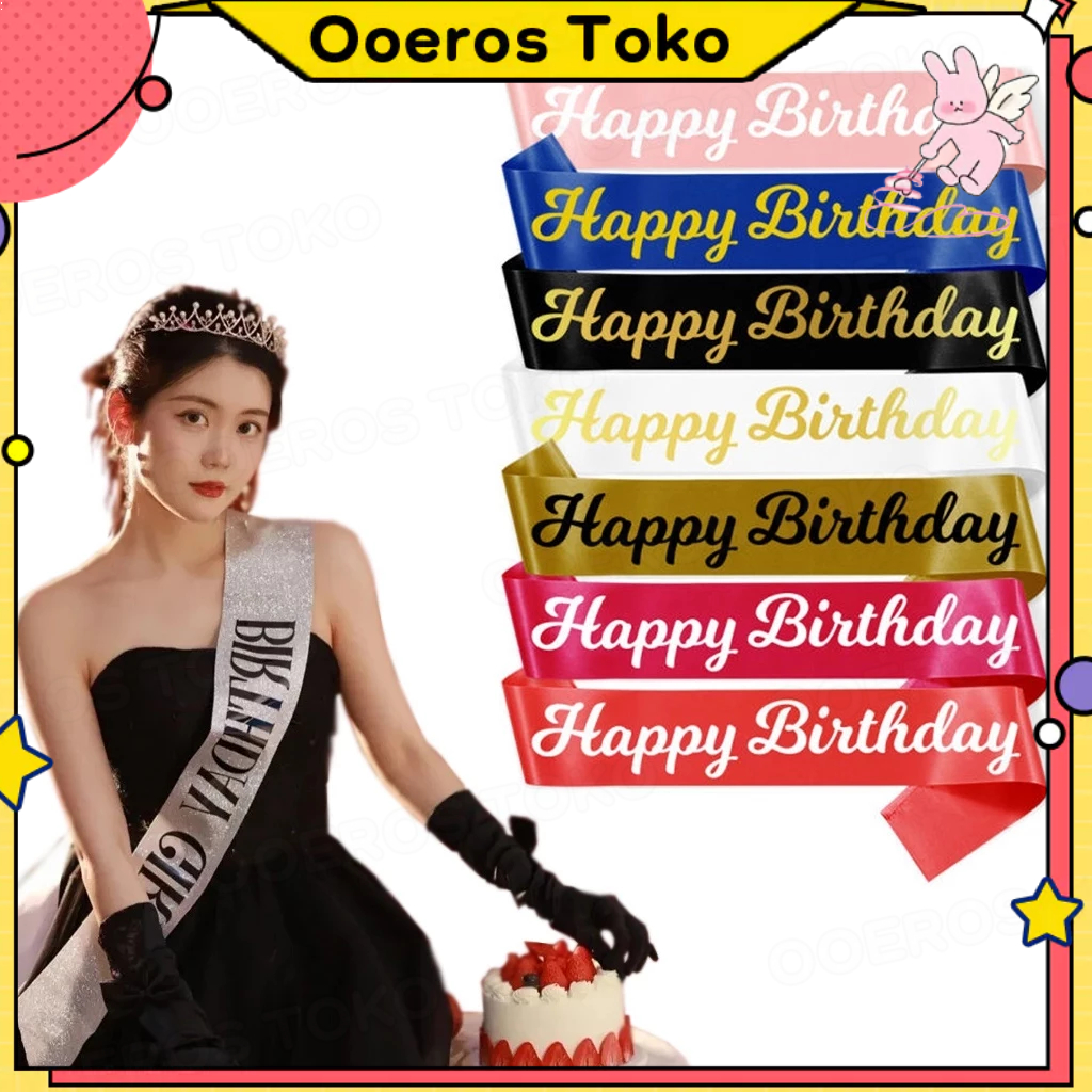 Jual HBD Selempang Ulang Tahun/ Selempang Party/Happy Birthday/Birthday ...
