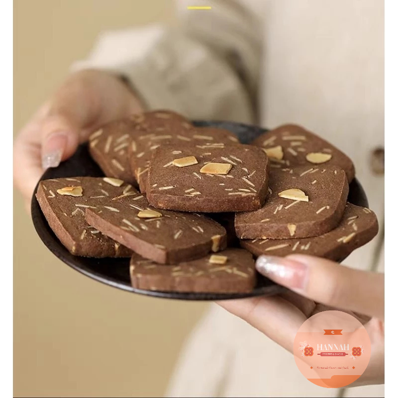 Jual Crispy Butter Cookies Almond Chocolate - Cemilan Sehat Snack Kue ...